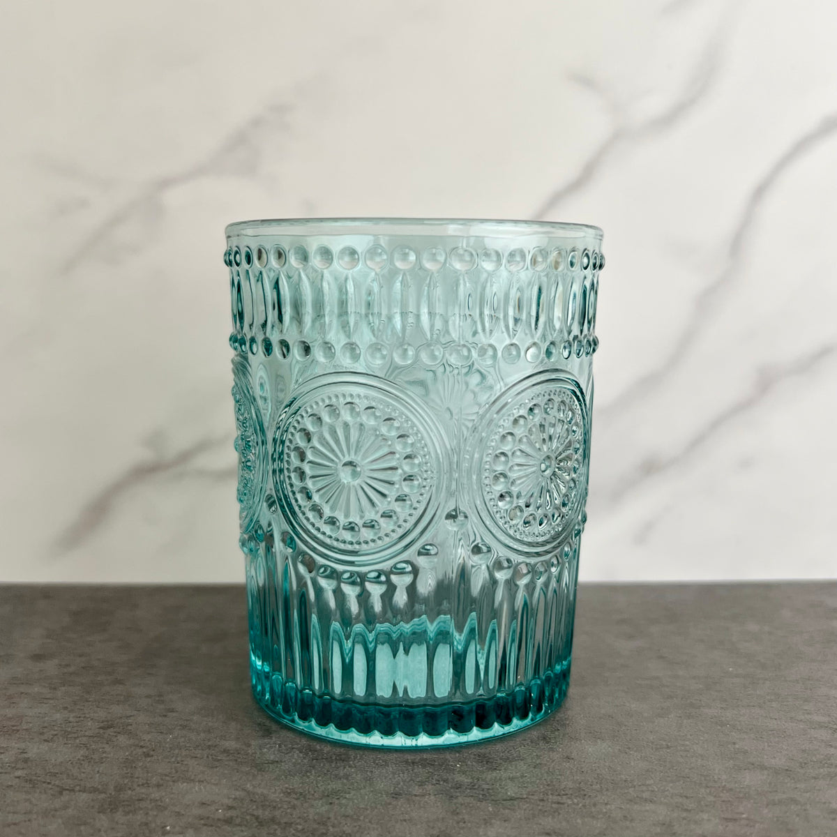 Embossed Drinking Glass, Vintage Vibe – Lakehaus Gifts & Goods