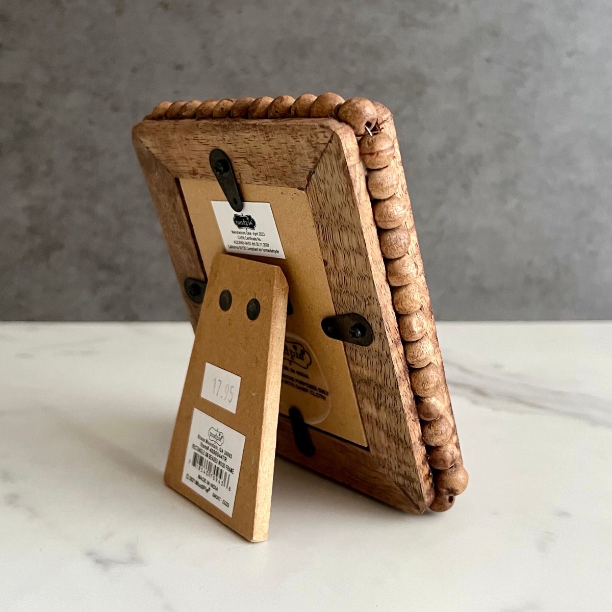 Wood Beaded Frame – Lakehaus Gifts & Goods